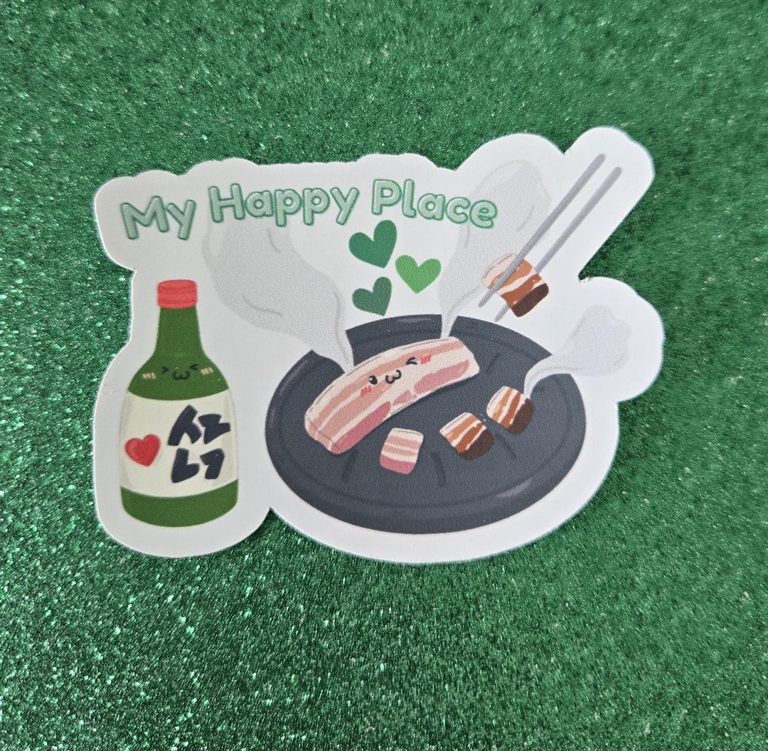 Cute Soju Stickers, Korean Food Stickers, Kbbq Lover, Gifts for Friends ...