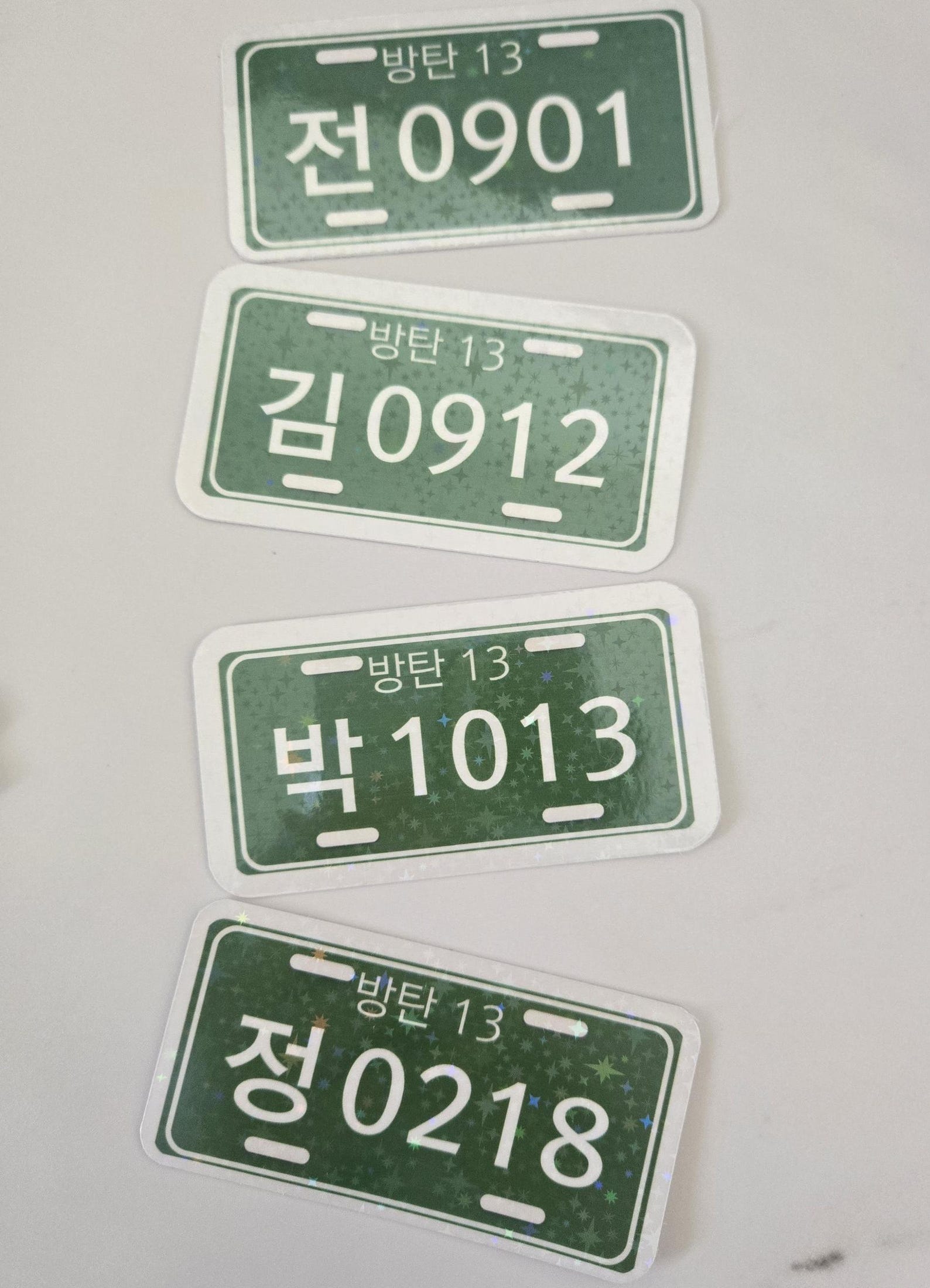 Korean License Plate Sticker, Personalized Birth Date Sticker, Korean ...
