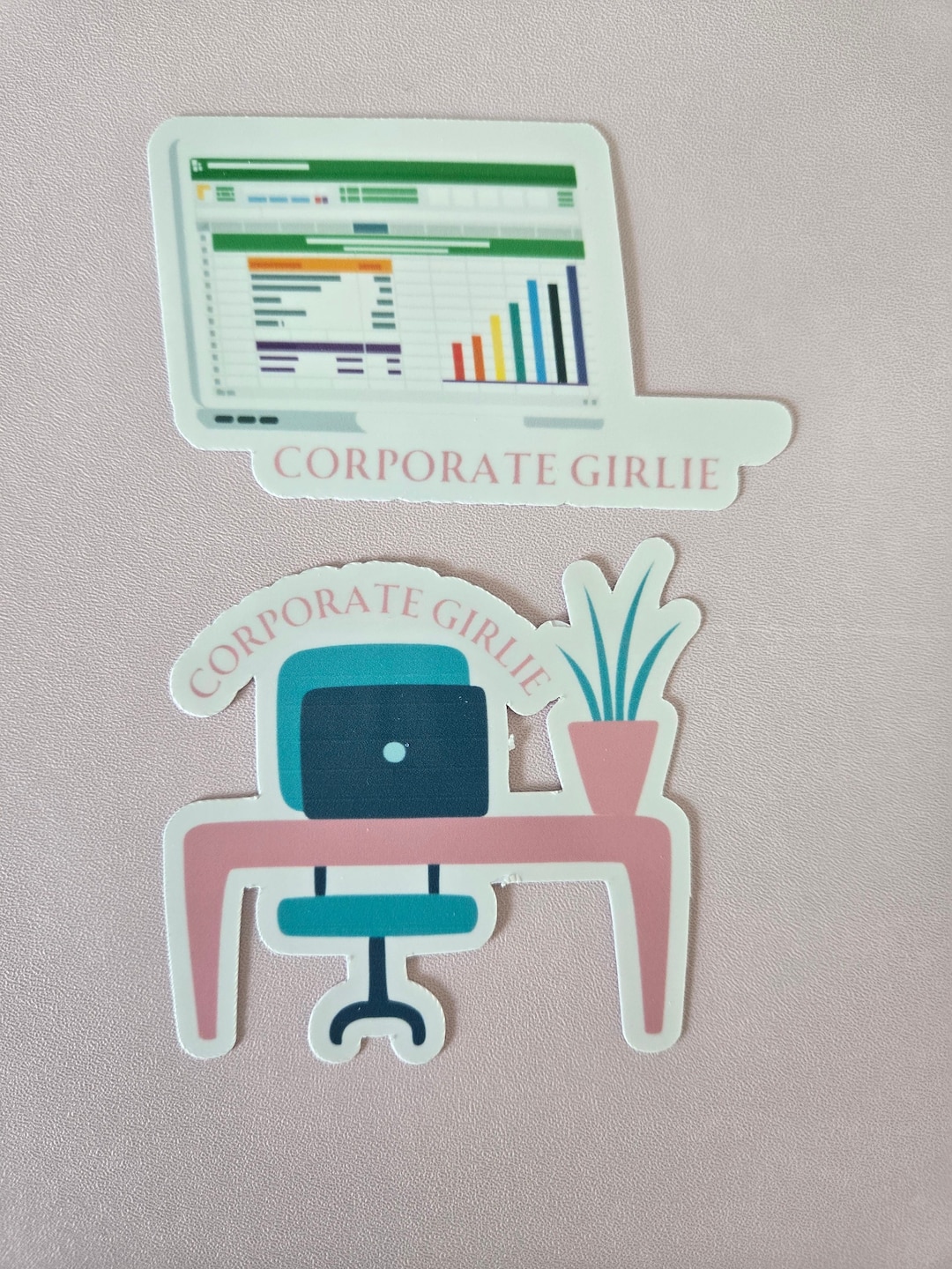 Corporate Girlie Sticker, Vinyl Office Worker Sticker, Inspirational ...