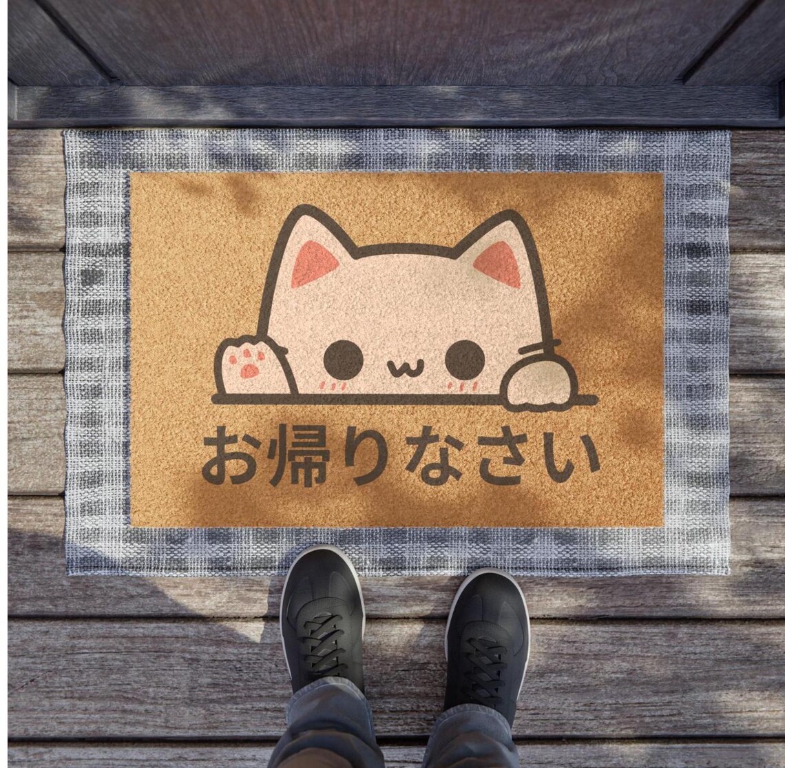 Japanese Doormat, Kitty Cat Doormat, Home Front Door Welcome Mat, Cute ...