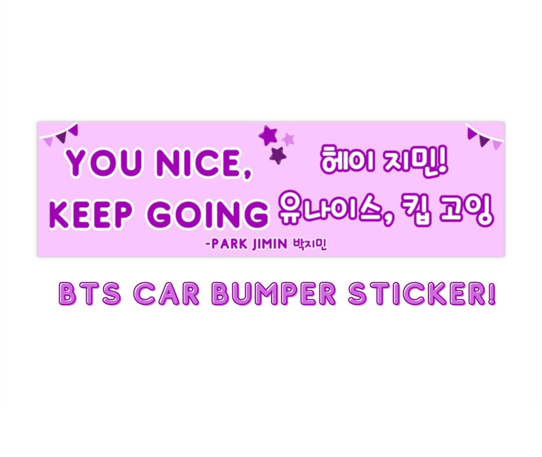 Bts Bumper Stickers, Park Jimin Bumper Stickers, Kpop Car Decals, Funny ...