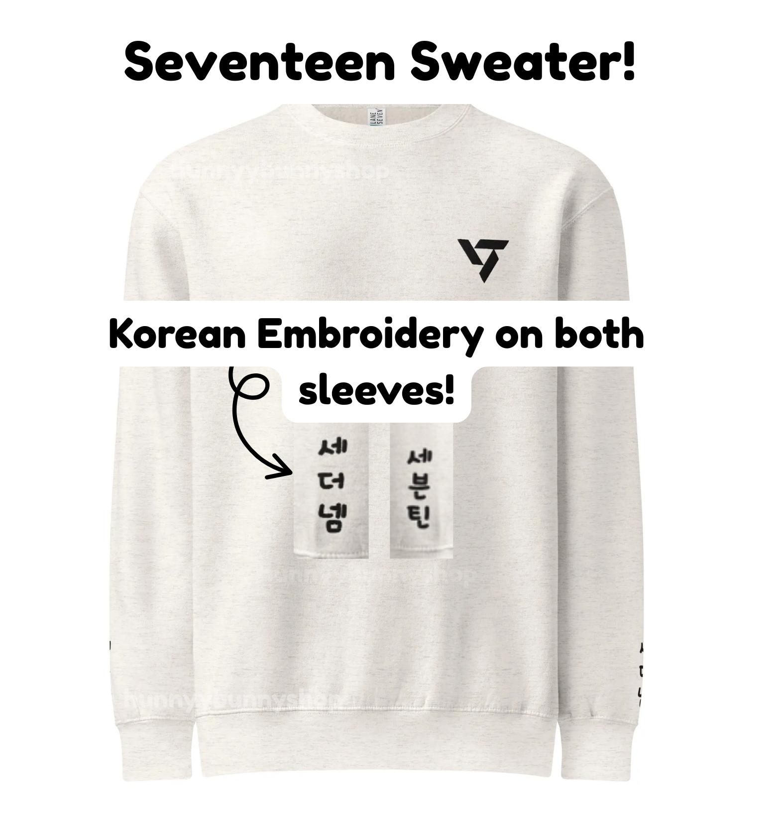 Seventeen Sweater, Subtle Kpop Clothing, Unisex Seventeen Fashion, Say ...