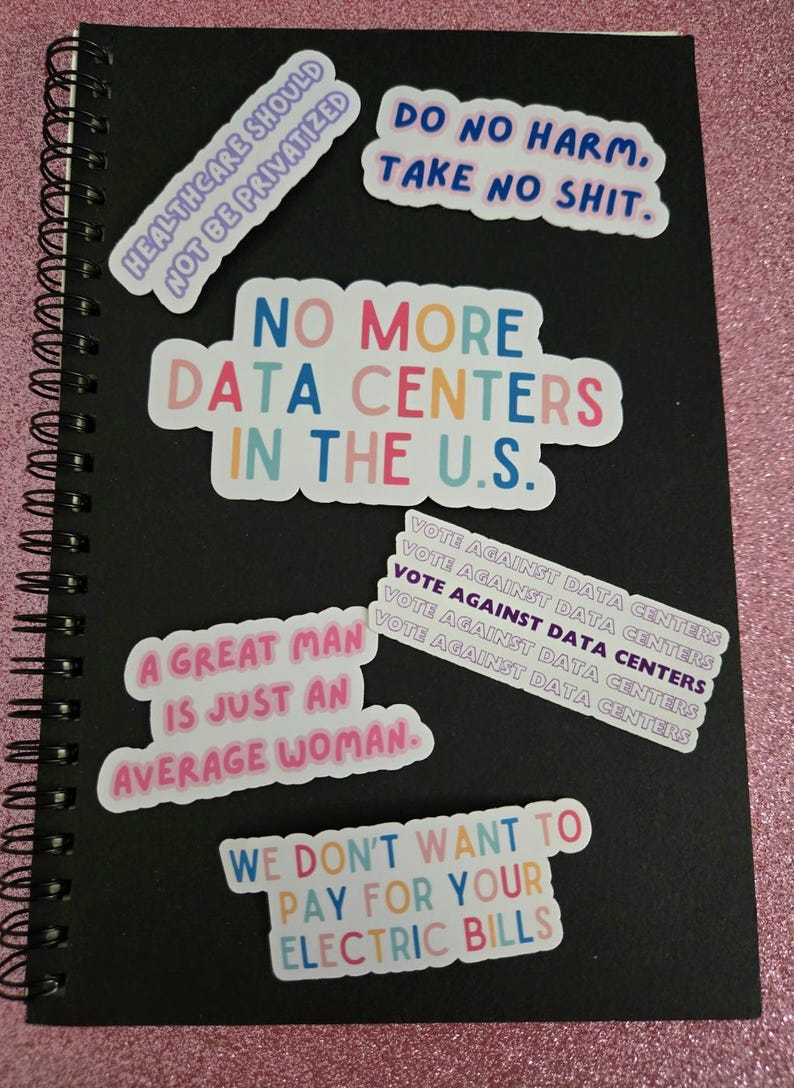 Electrical Bills Sticker, AI Moratorium, Stop Data Centers in America ...