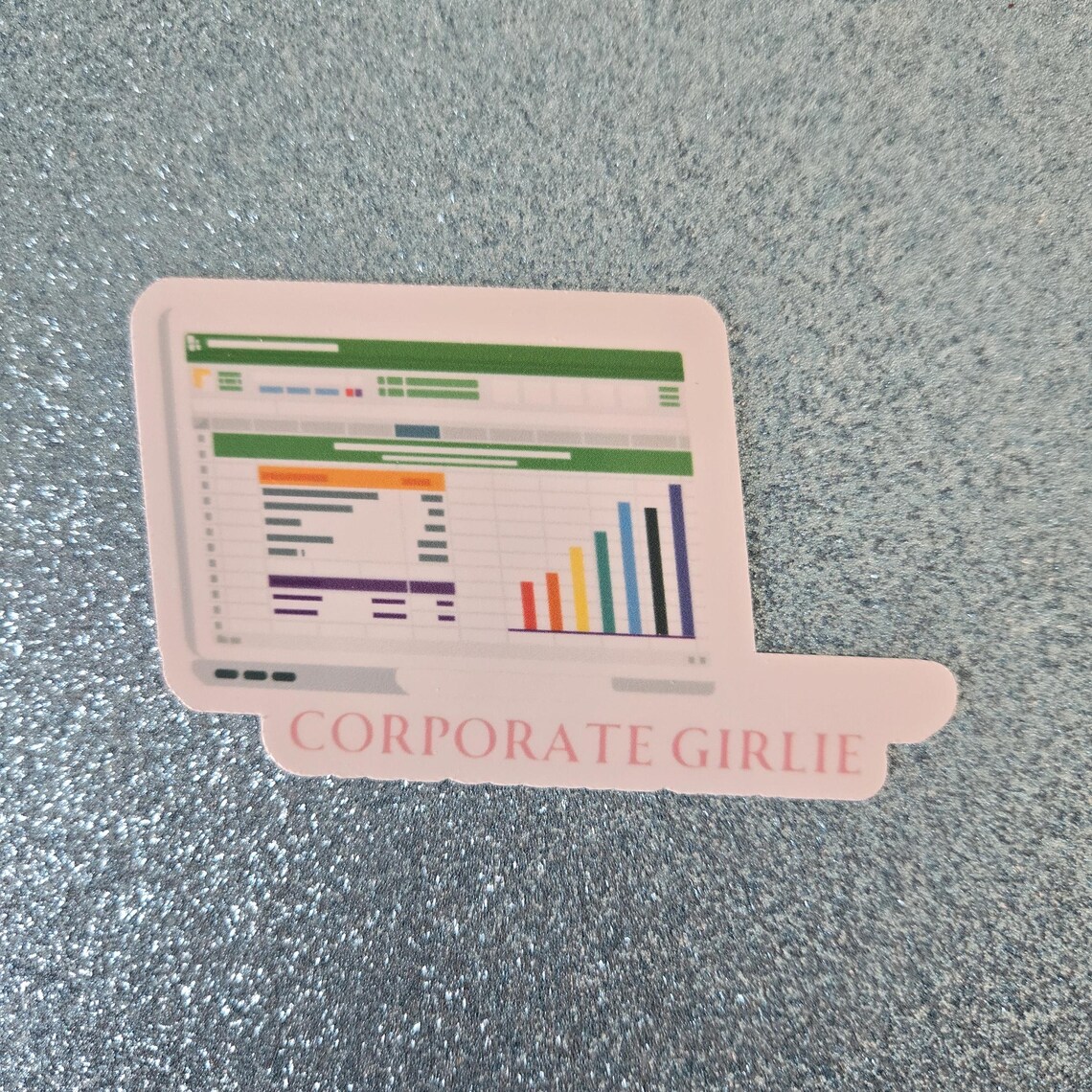 Corporate Girlie Sticker, Vinyl Office Worker Sticker, Inspirational ...