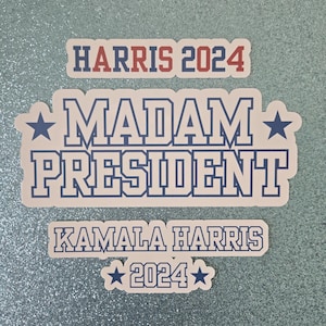 Kamala Harris 2024 Sticker, 2024 Presidential Election Sticker, Madam ...
