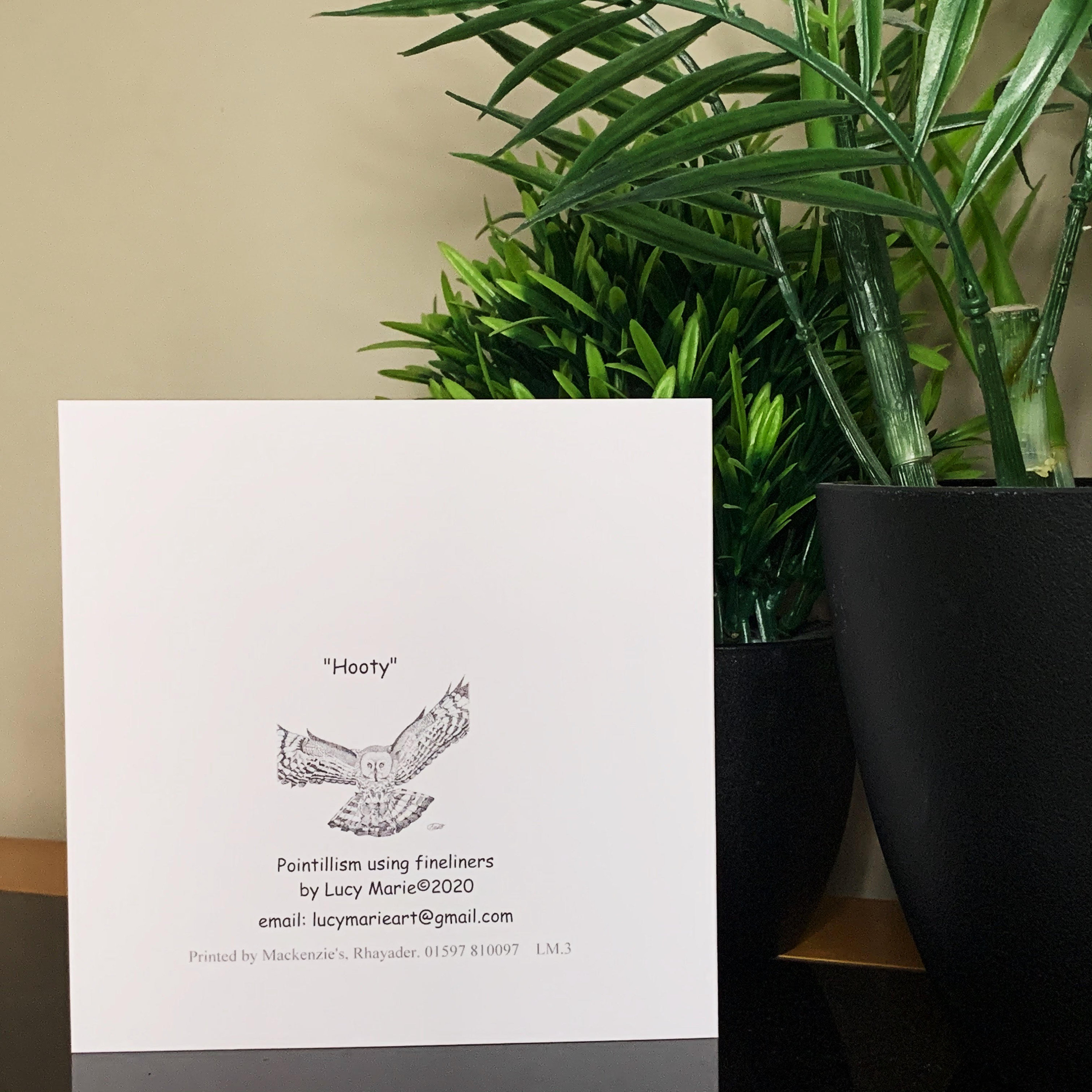 Owl Card Pet Portrait Owl Portrait Animal Greetings Card 'hooty' - Etsy