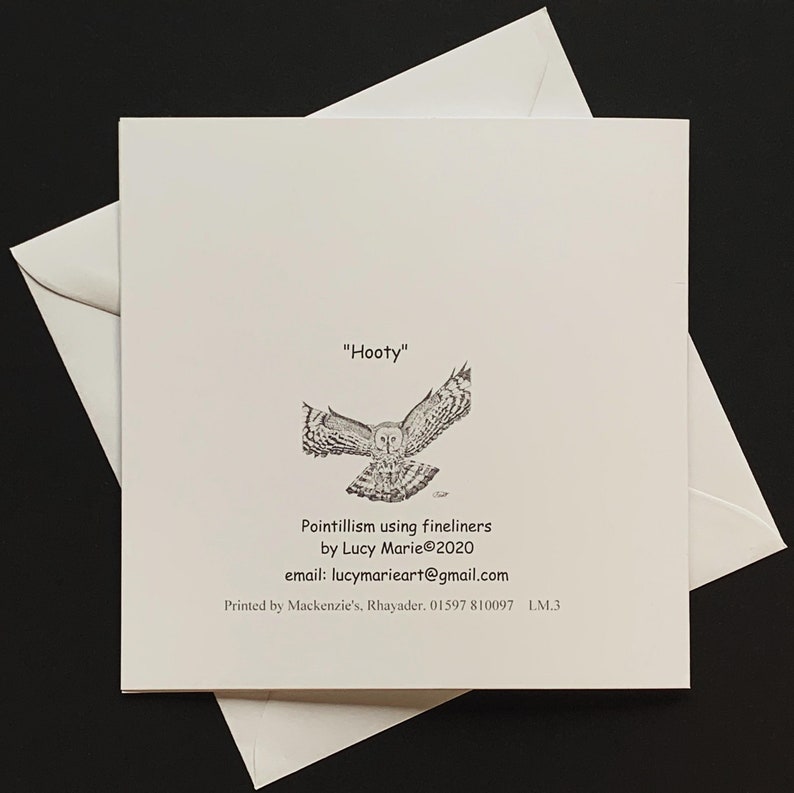 Owl Card Pet Portrait Owl Portrait Animal Greetings Card 'hooty' - Etsy