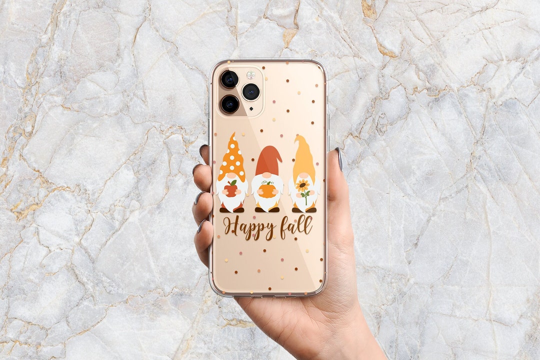 Trendy Gnomes Happy Fall Phone Case in Clear - Fun Autumn Gnome Phone ...
