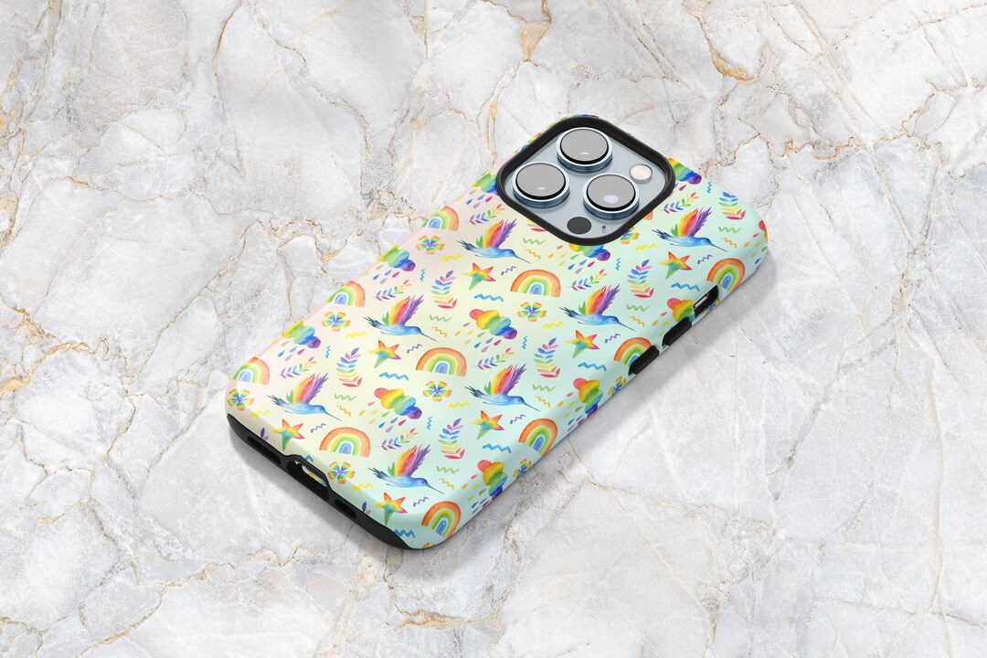 Rainbow Hummingbird Phone Case in 90's Y2K Aesthetic - Girly Kidcore ...