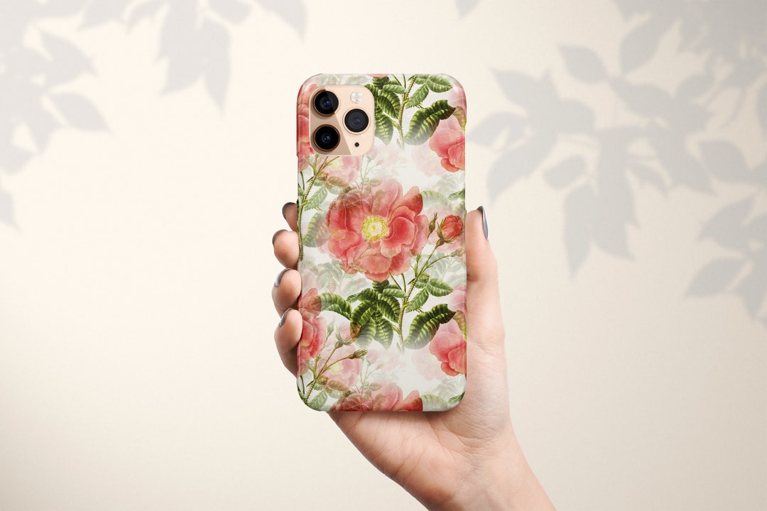 Vintage Rose Botanical Phone Case Pink Floral Phone Case - Etsy