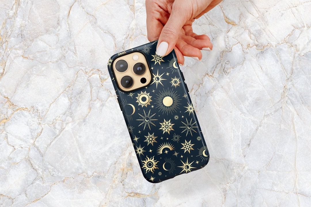 Celestial Sun Moon & Stars Phone Case - Astrology Phone Case in Black ...