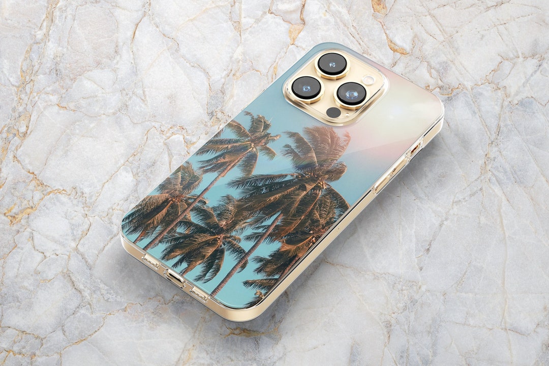 Tropical Island Palm Tree Phone Case in Clear - Beach Phone Case ...