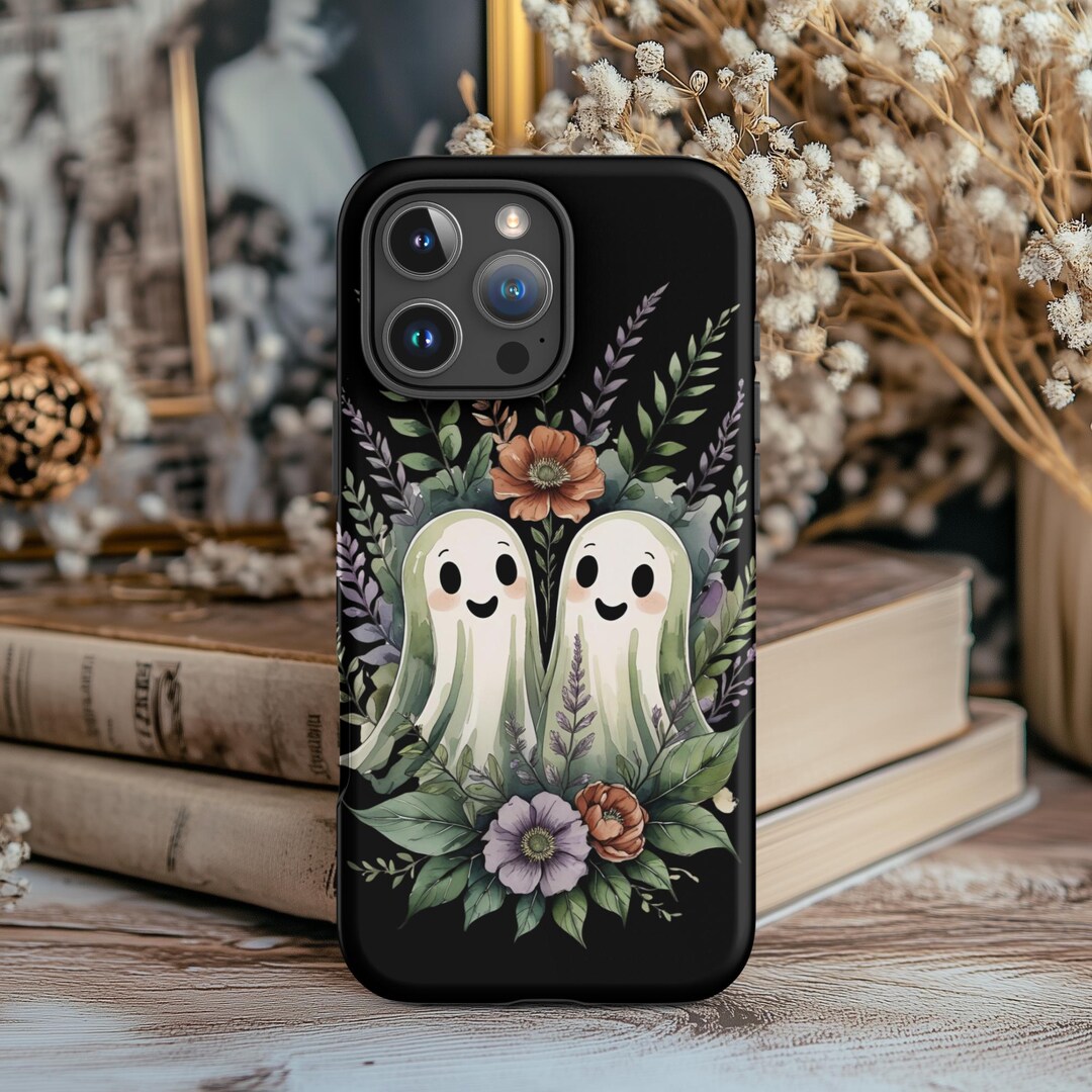 Cute Ghost Phone Case - Floral Halloween Ghost Spooky Season - iPhone ...