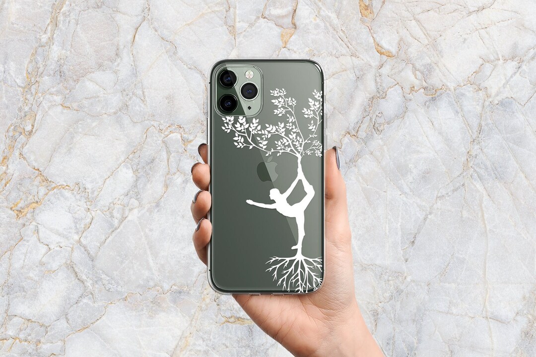 Yoga Tree of Life Phone Case in White & Clear - Health Fitness ...