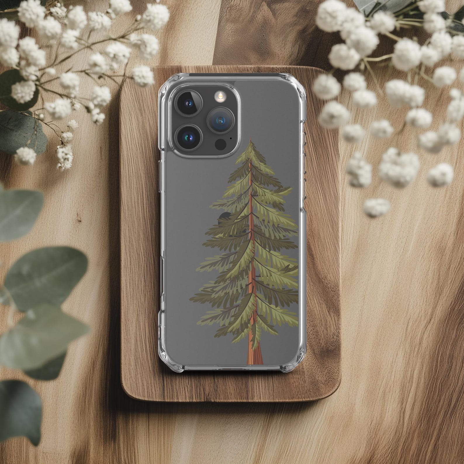 Winter Pine Tree Phone Case - Scandi Christmas Phone Case - Fir Tree ...