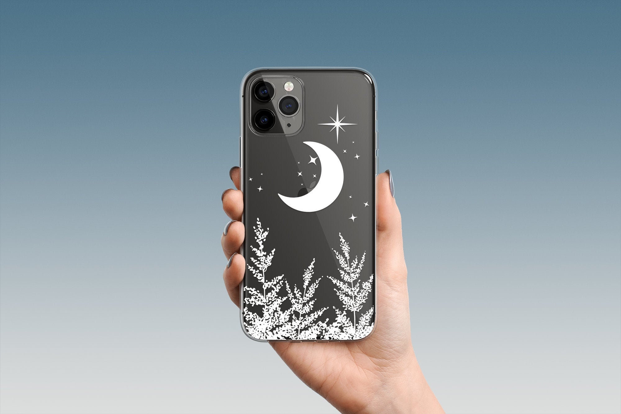 Moon iPhone Case Celestial Phone Case Nature Moon and | Etsy