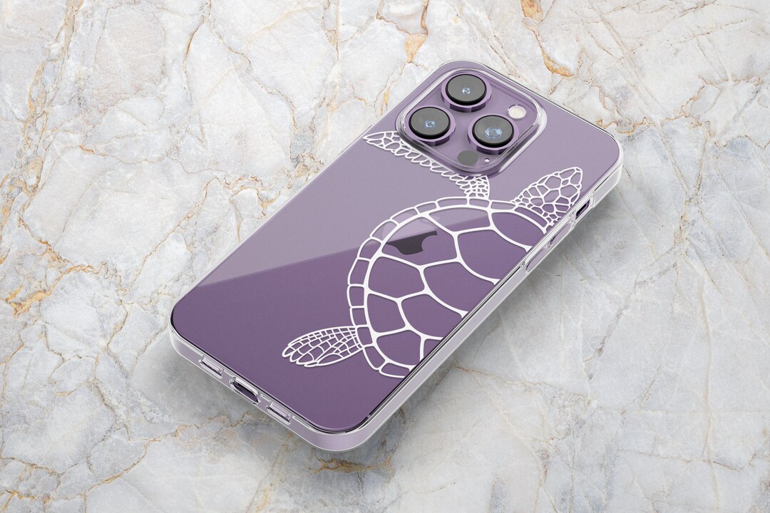 Sea Turtle Phone Case in White & Clear - Ocean Animal - Island Life ...