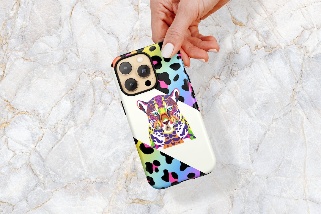 90's Nostalgia Rainbow Leopard Print Phone Case - Cheetah - Kidcore ...