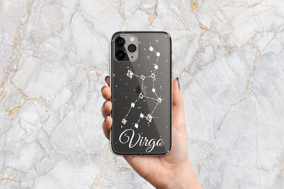 Virgo Phone Case in Clear Zodiac Phone Case Celestial Star Sign ...
