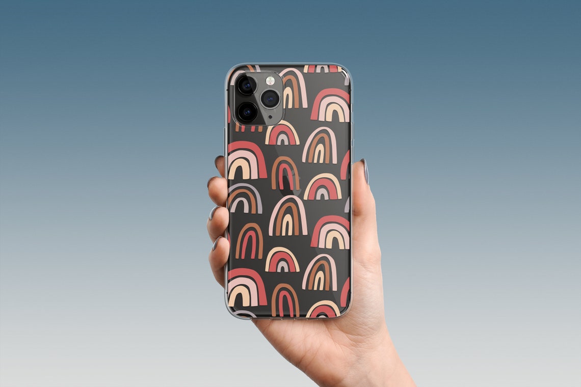 Rainbow iPhone Case Abstract Rainbow Phone Case Clear | Etsy