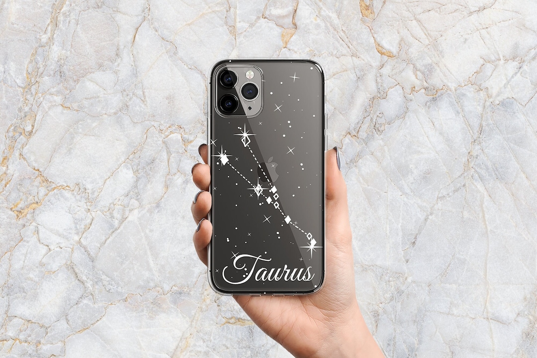 Taurus Zodiac Phone Case in Clear - Celestial Star Sign Constellation ...