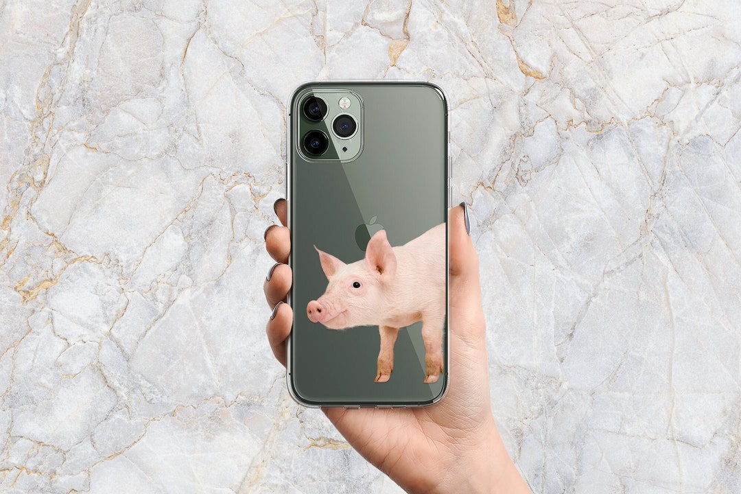 Pig Phone Case in Clear - Cute Animal Phone Case - iPhone 16 Pro Max 15 ...