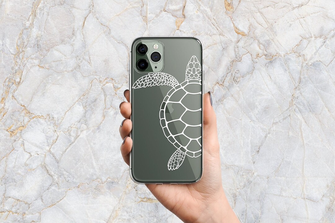 Sea Turtle Phone Case in White & Clear - Ocean Animal - Tropical Summer ...