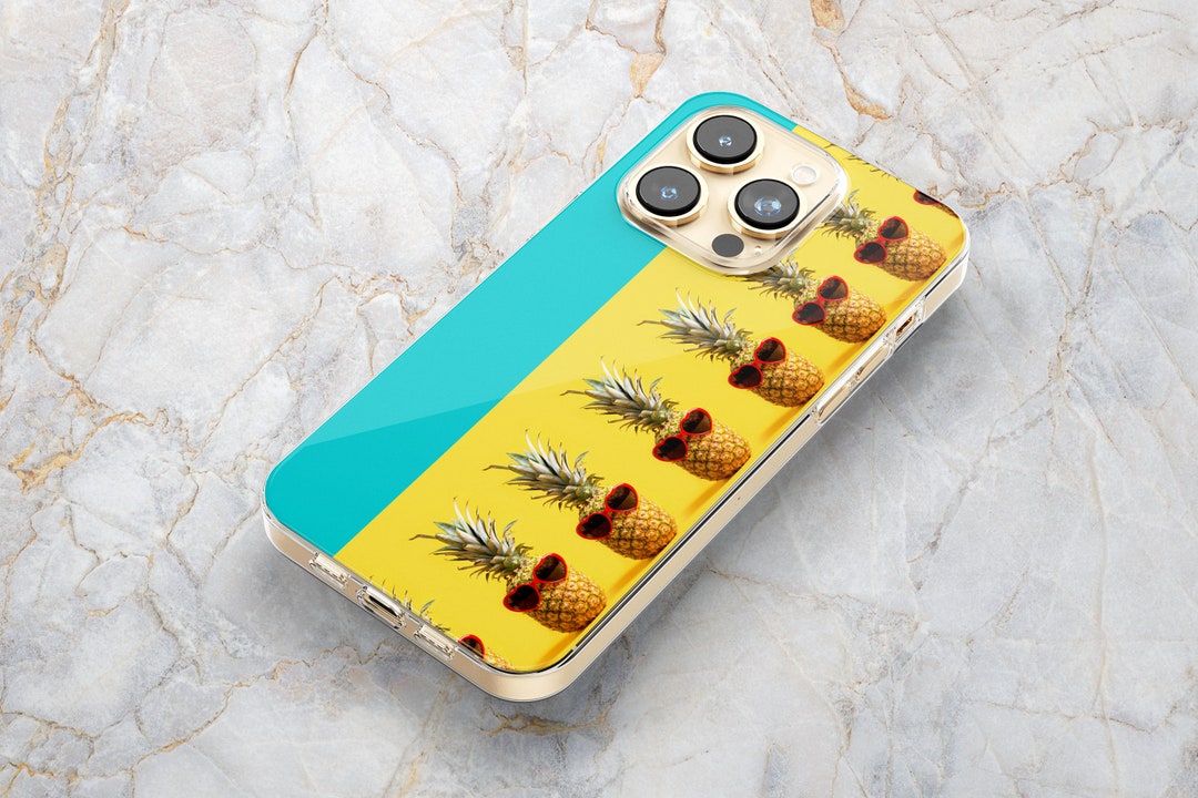 Pineapple Phone Case in Bright Colors Summer Phone Case Tropical Beach ...