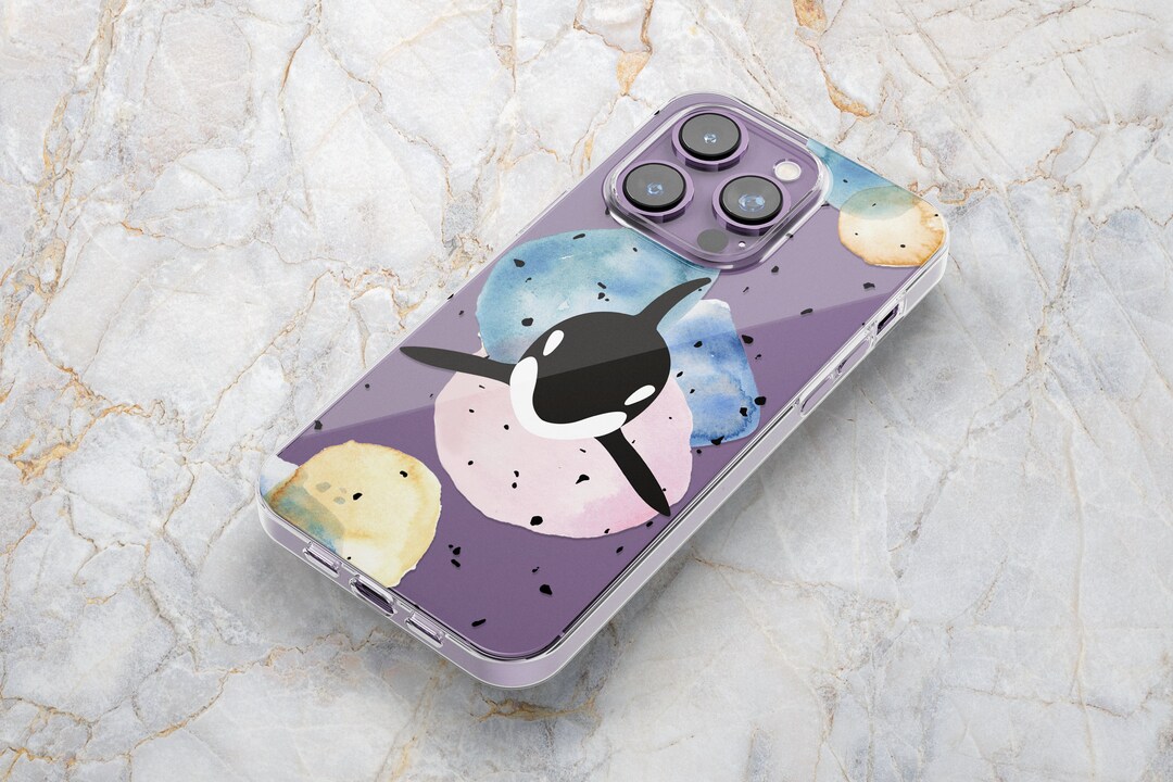 Orca Whale Phone Case in Clear Killer Whale Ocean Animal Coastal Island ...