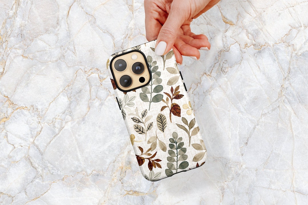 Leaves & Plant Phone Case in Natural Colors Nature Spring Phone Case ...