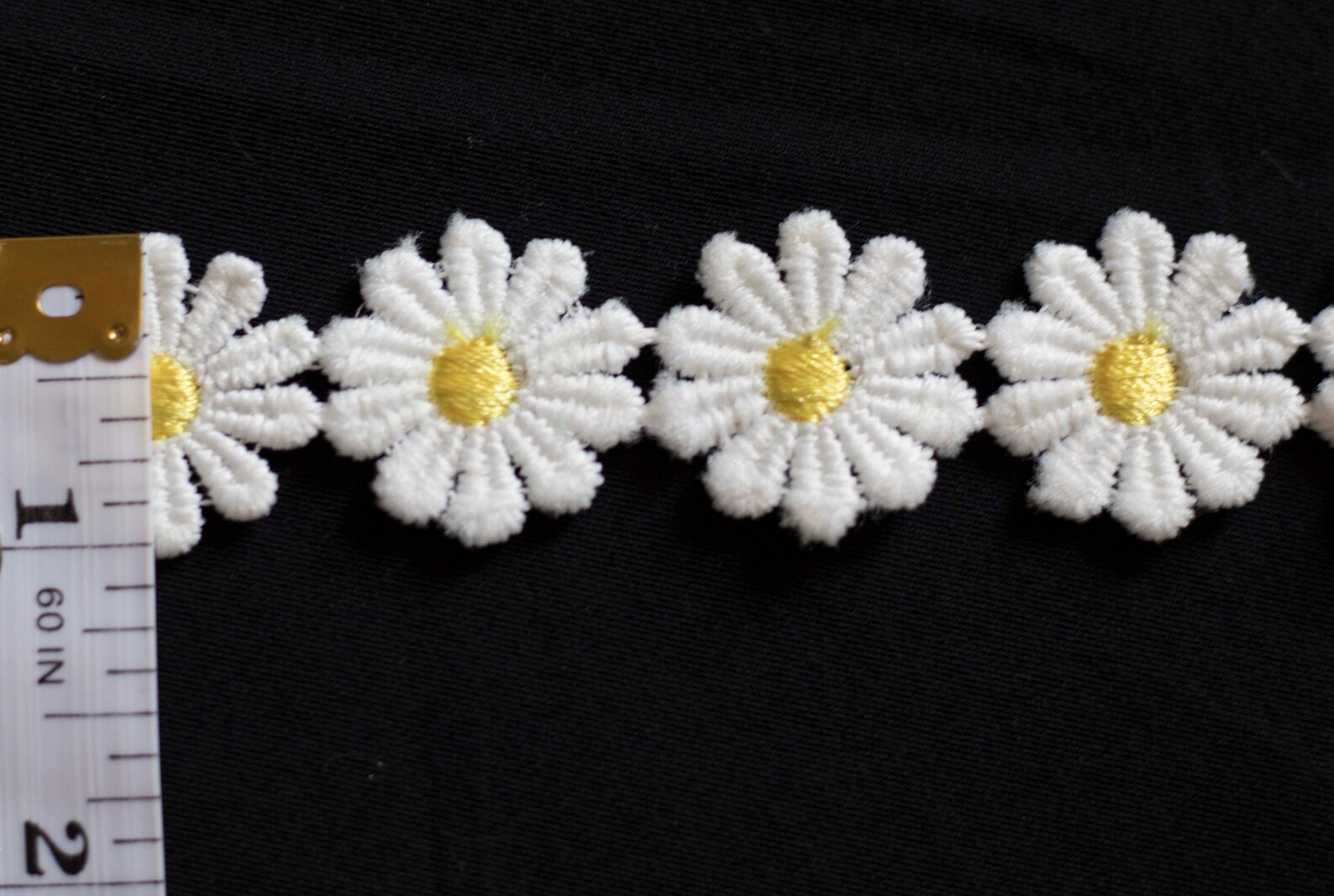 Daisy trim Flower lace trim Daisy ribbon Embroidered lace | Etsy