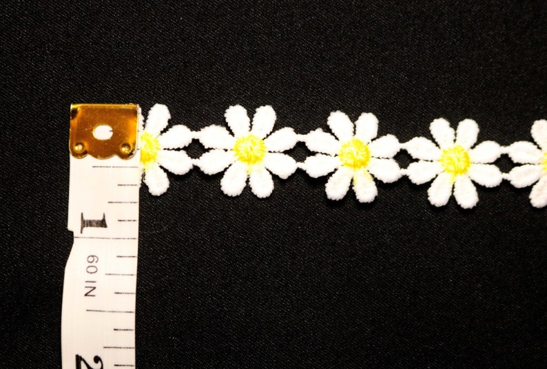 Mini Daisy Trim Sunflower Chain Trim Sunflower Embroider | Etsy