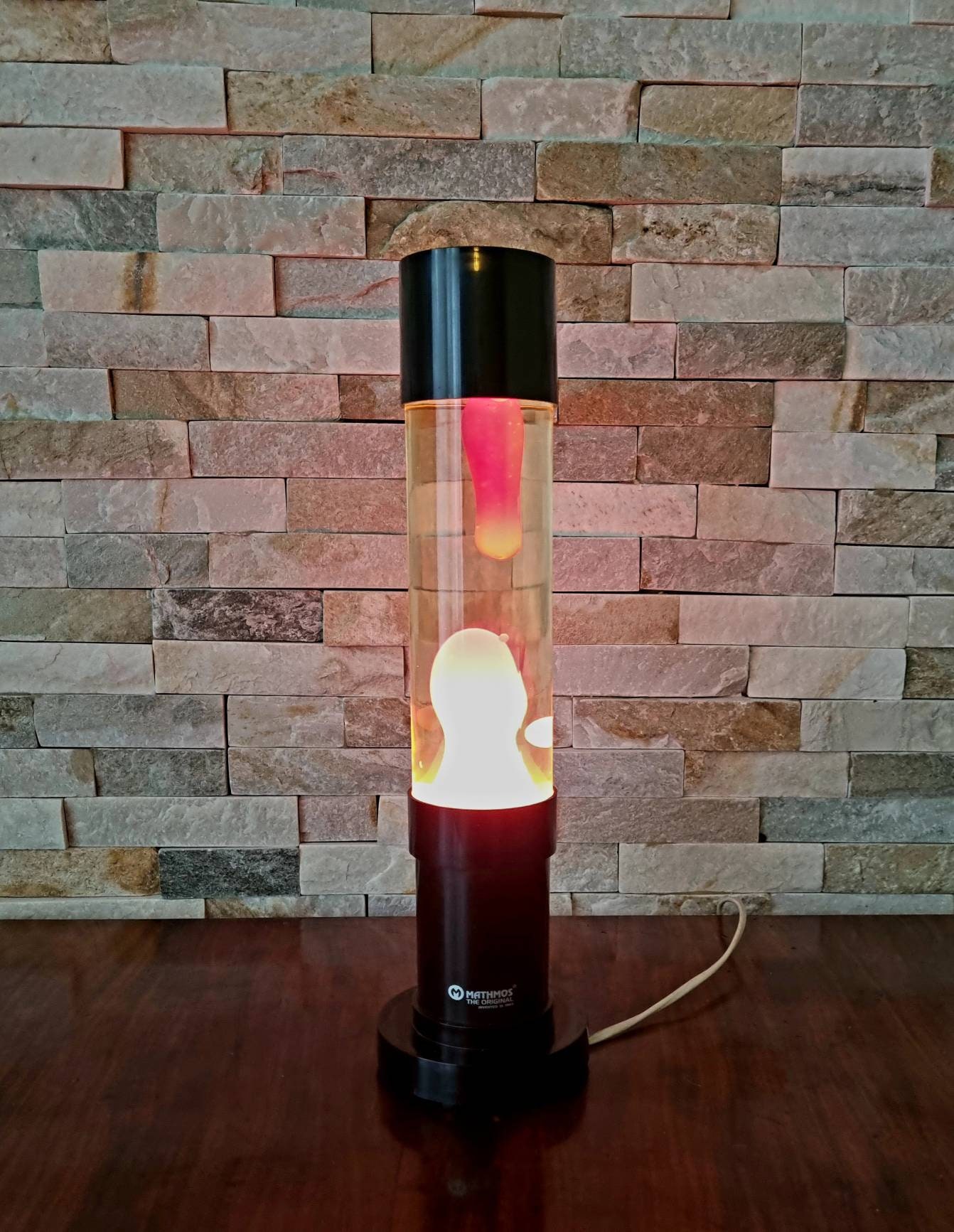 Vintage Mathmos Jet Lava Lamp Black With Orange Wax. - Etsy Ireland