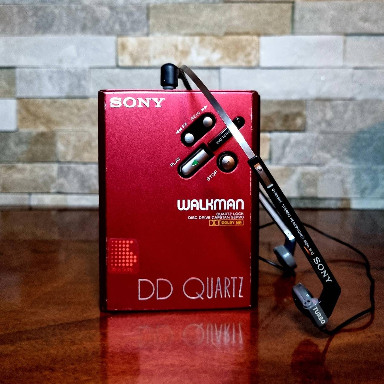 Vintage Sony WM-DD3 Walkman. Rood 1989 Werken - Etsy