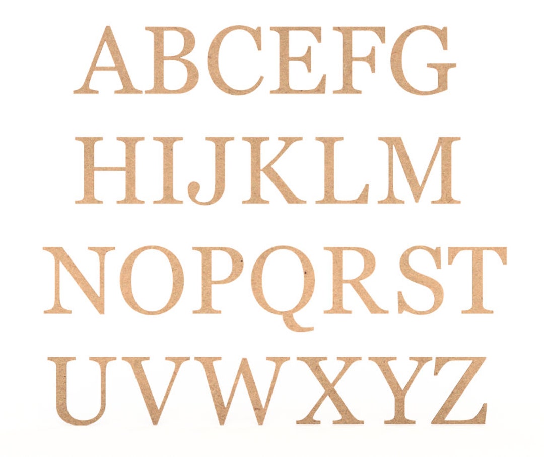4" MDF Wood Letters: Standard Serif Font, Custom Signage - Etsy