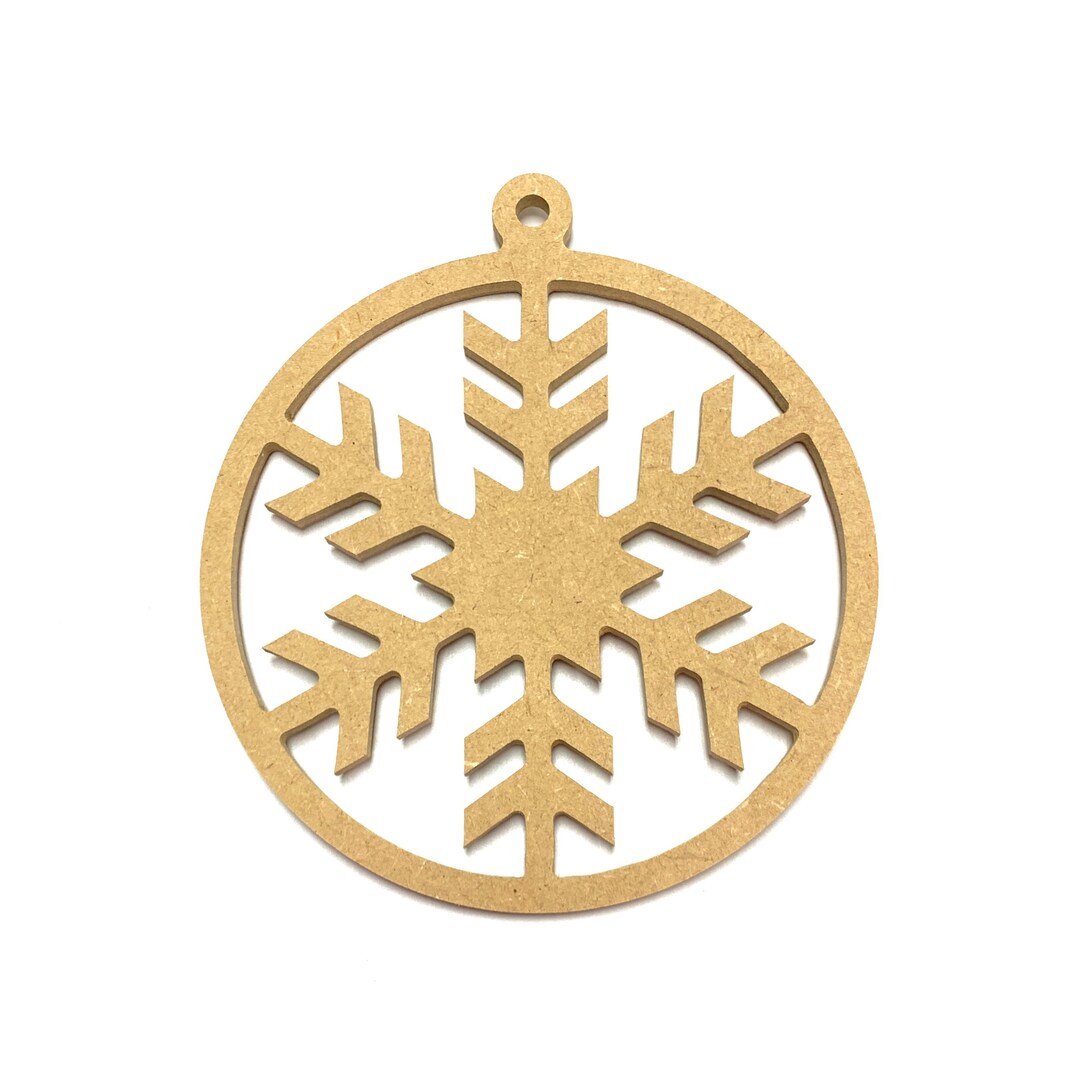 Snowflake - Custom Personalized Wood Ornaments - Unfinished MDF Shape ...