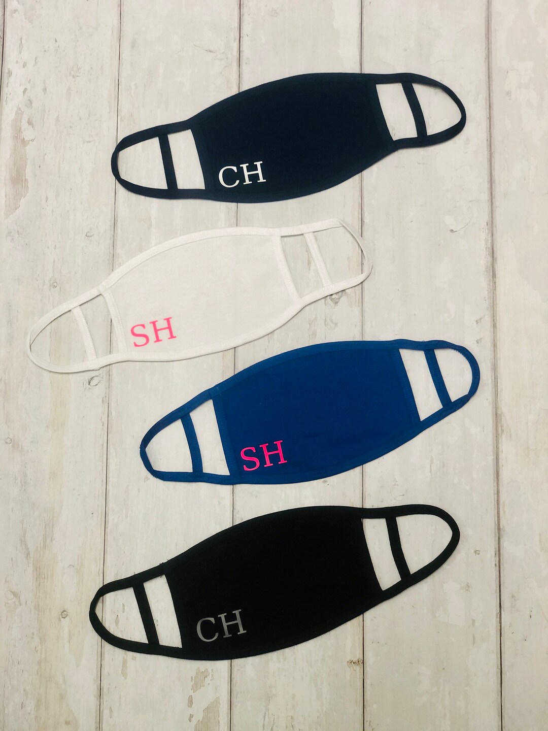 PERSONALISED Facemask/initials Facemask/his and Hers Face Mask/washable ...