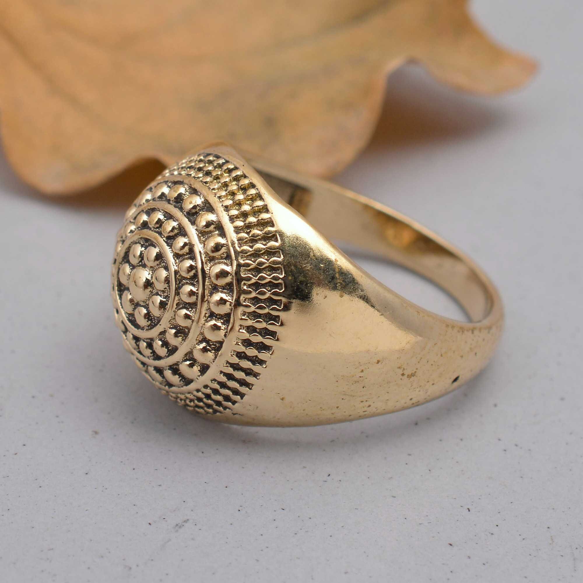 Dotted Mandala Ring, Gold Filled Ring, Boho Ring, 925 Silver/rose Gold ...