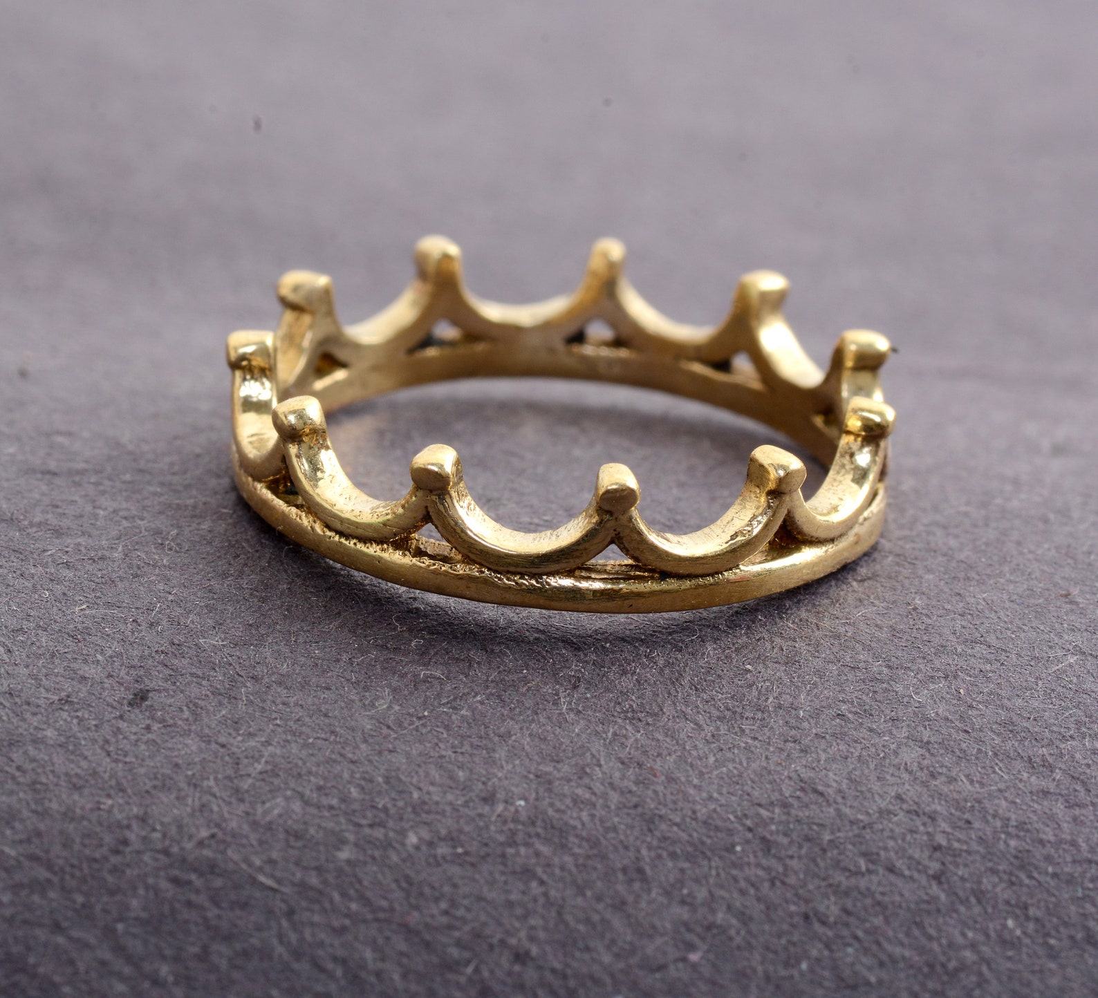 Gold Crown Band-princess Crown Ring-crown Band-gold Ring-crown Stacking ...
