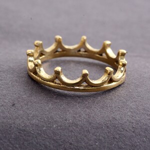 Gold Crown Band-princess Crown Ring-crown Band-gold Ring-crown Stacking ...