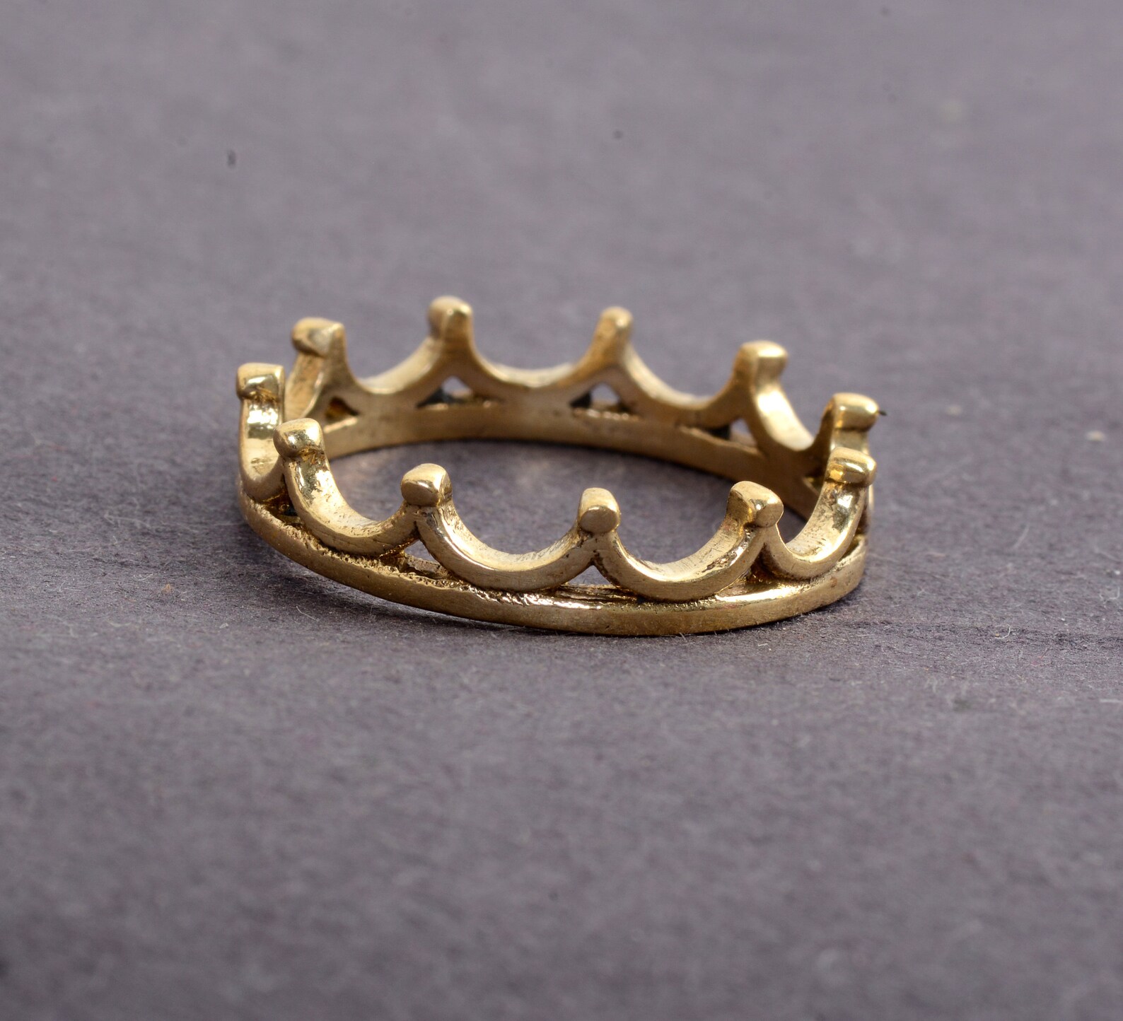 Gold Crown Band-princess Crown Ring-crown Band-gold Ring-crown Stacking Ring-stacking Gold Ring ...