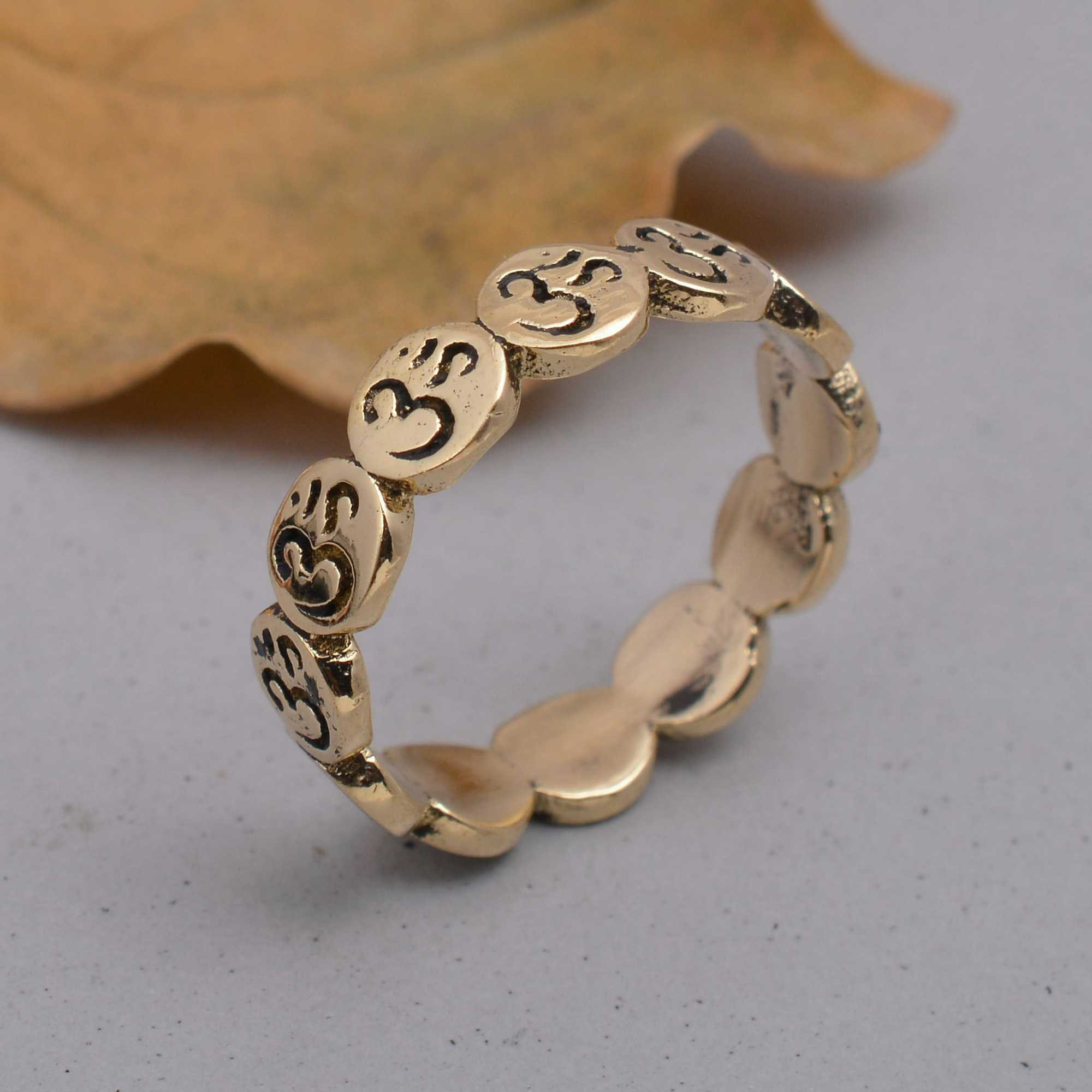 Om Ring 18k Gold Plated Ring Om Symbol Ring Ohm Ring - Etsy