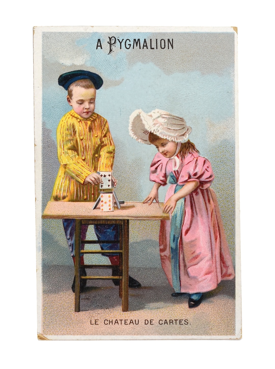 Le Chateau De Cartes Trade Card - Etsy