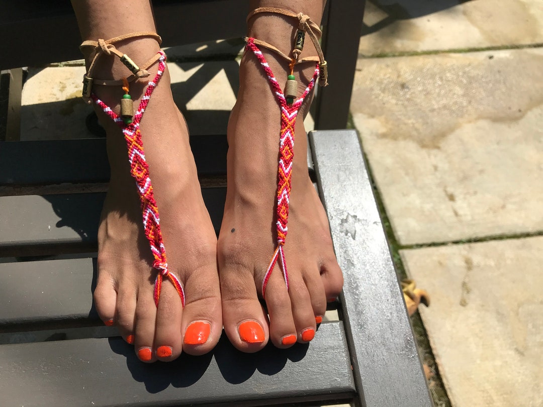 Boho Barefoot Sandals - Etsy