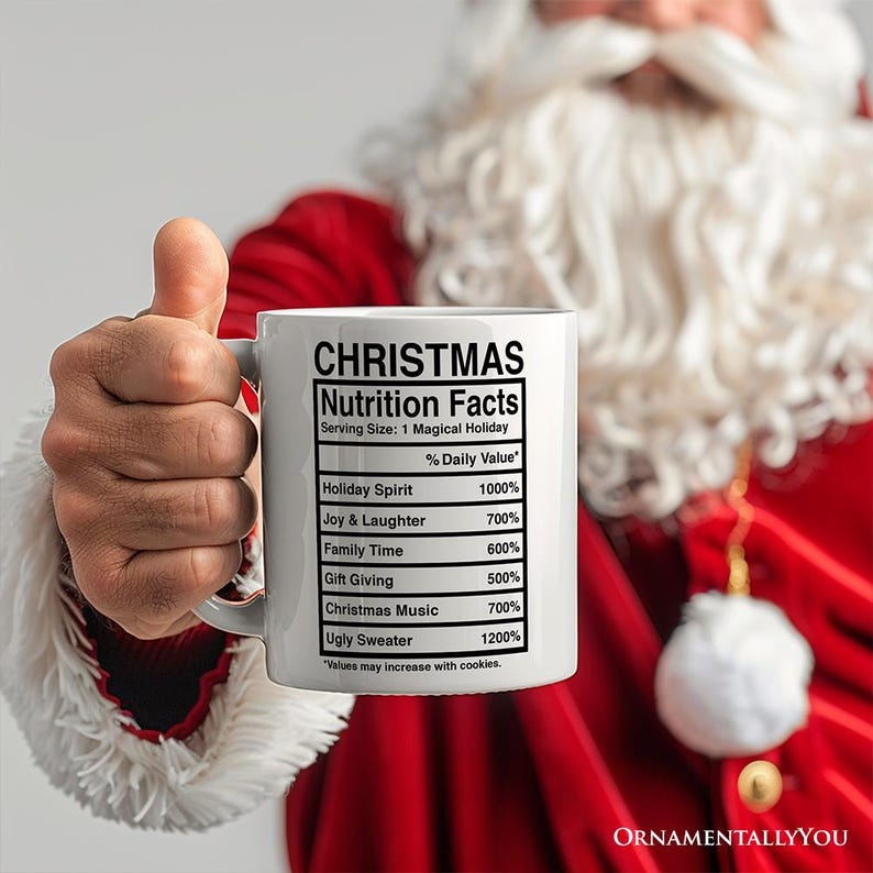 Fully Custom Template Nutrition Facts Personalized Mug, Funny Gift With ...