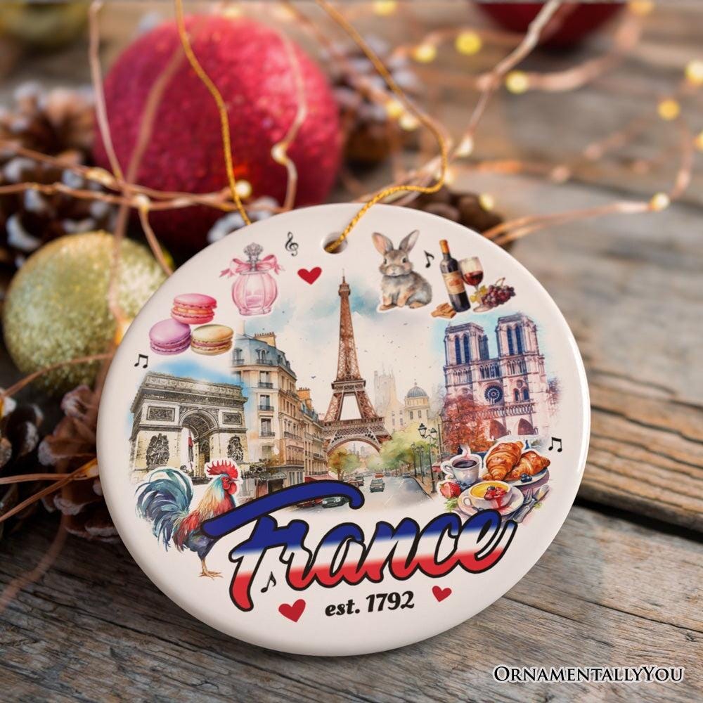 Elegant Art Compilation of French Landmarks Ornament, France Souvenir ...