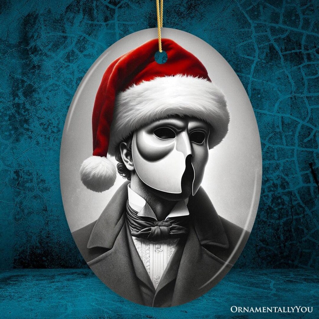 Dark Elegance Phantom of the Opera Santa Ornament, Mysterious Holiday ...