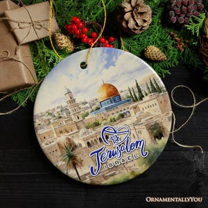 Jerusalem Israel Classic Artwork Ornament, Jewish Souvenir and Gift - Etsy