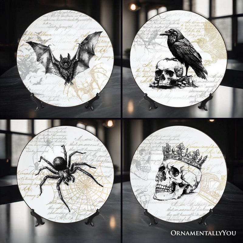 Gothic Plates Set of 4 - Etsy