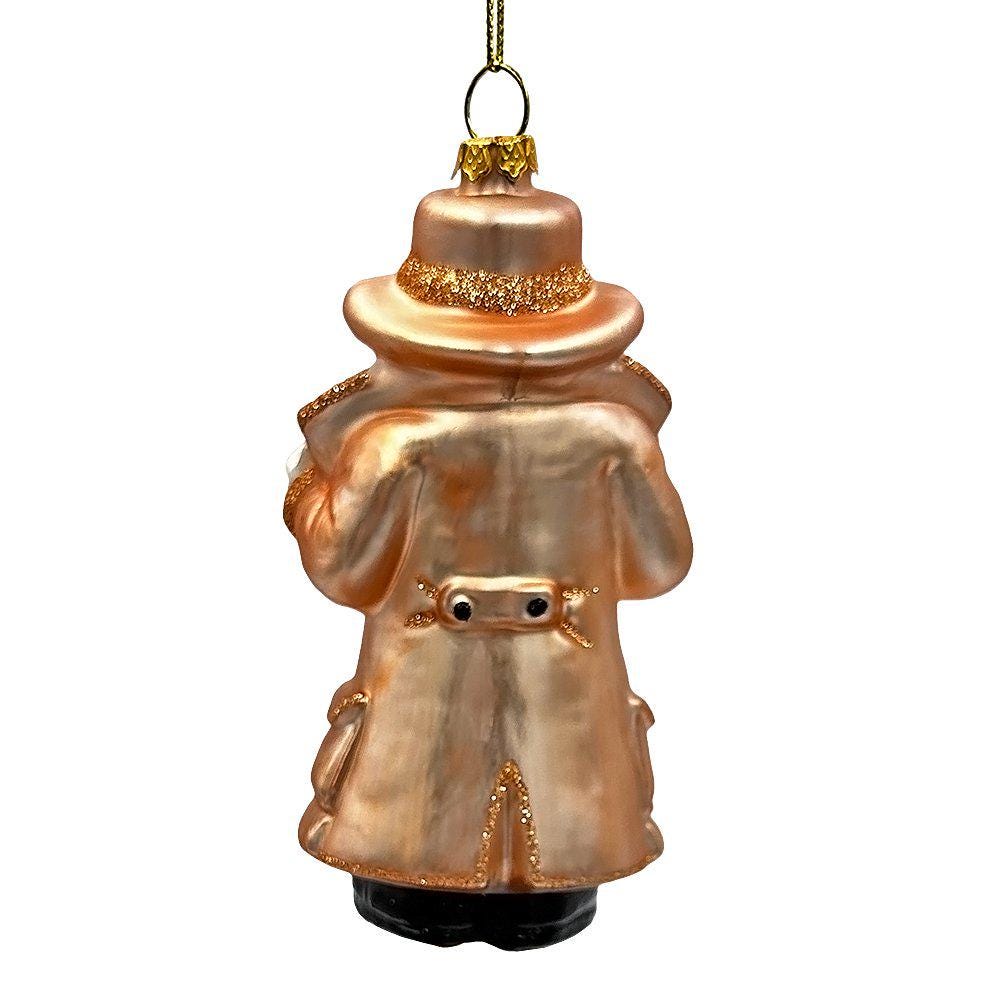 Santa the Detective Glass Christmas Ornament, Criminal Police ...